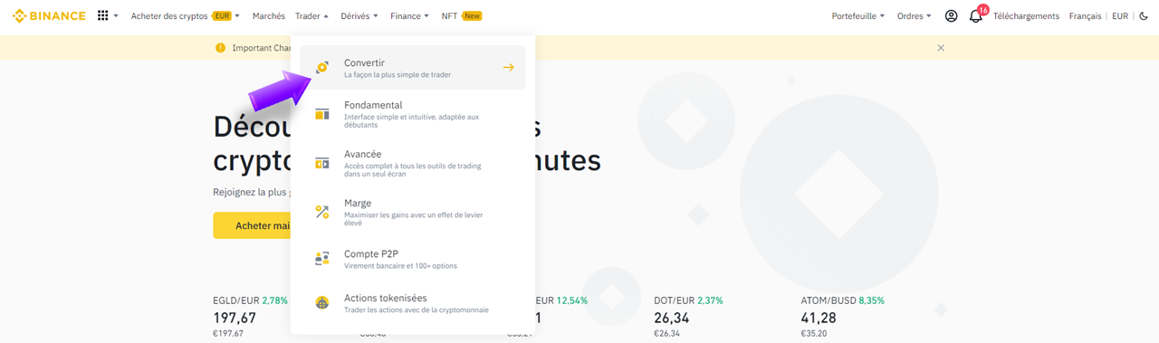 Binance: Comment faire un retrait en EUR? - Qwantic Blog